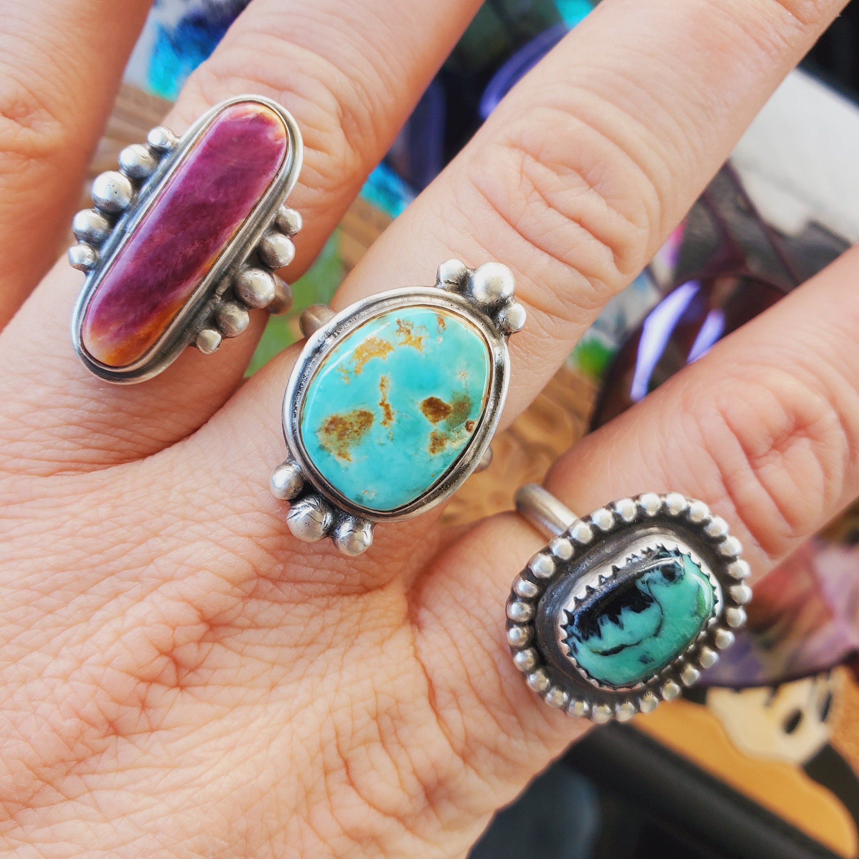 Authentic Purple Spiny Oyster Native Made Adjustable Ring Hand Made by ...