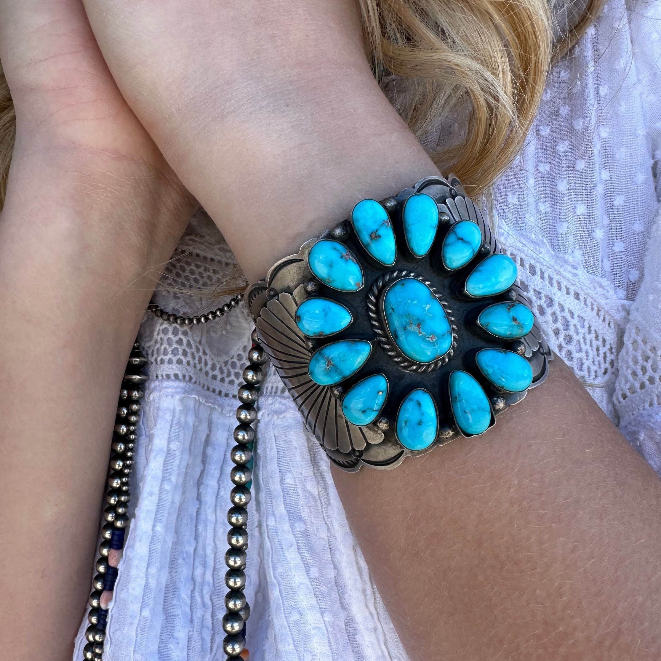 Trendy Native American Ronald Tom Rose Sonoran Gold Bracelet Cuff ...