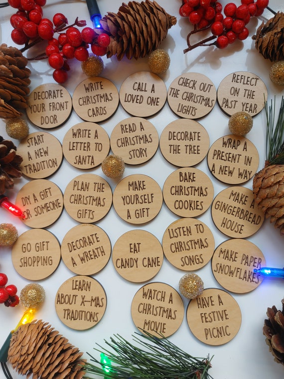 Advent Tokens Christmas Tokens 24 Days of Christmas - Etsy