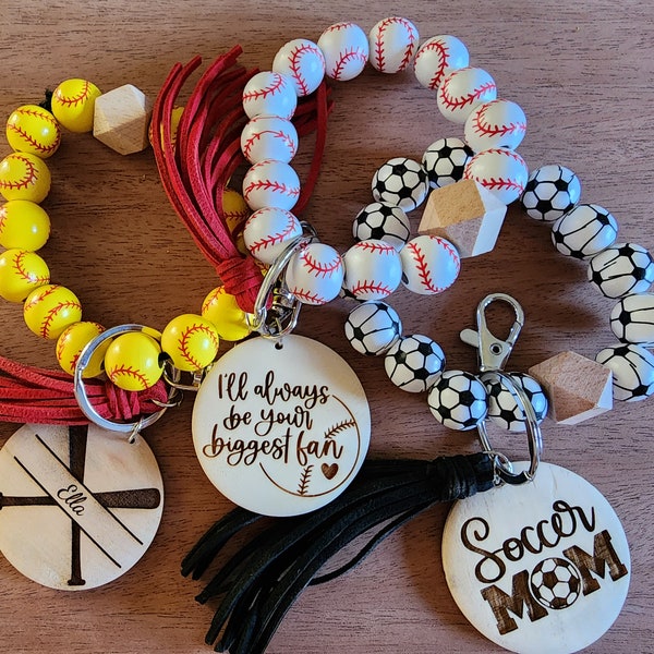 Softball Keychain - Etsy