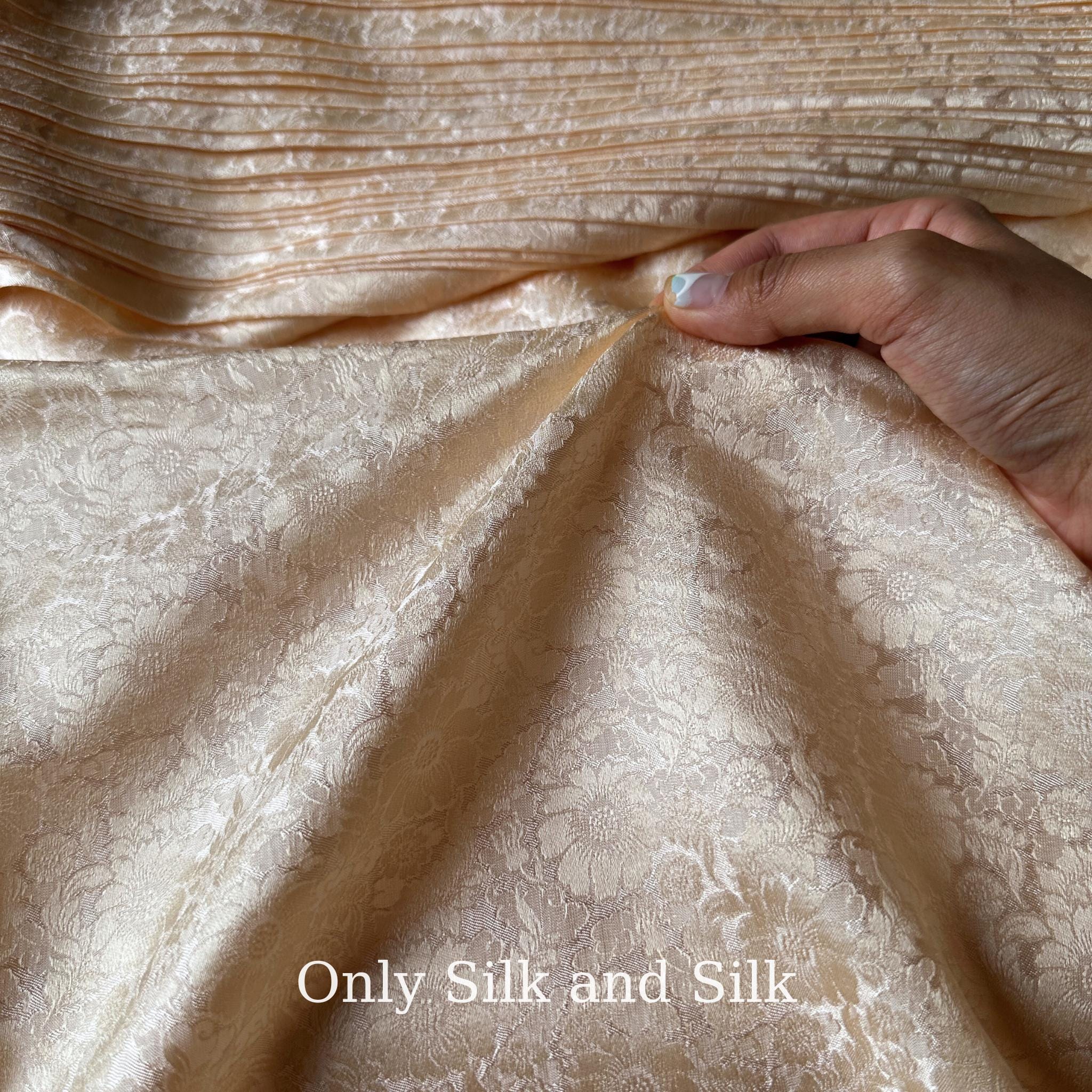 MULBERRY SILK FABRIC, Natural Silk, Pure Silk by the Yard, Beige Color ...