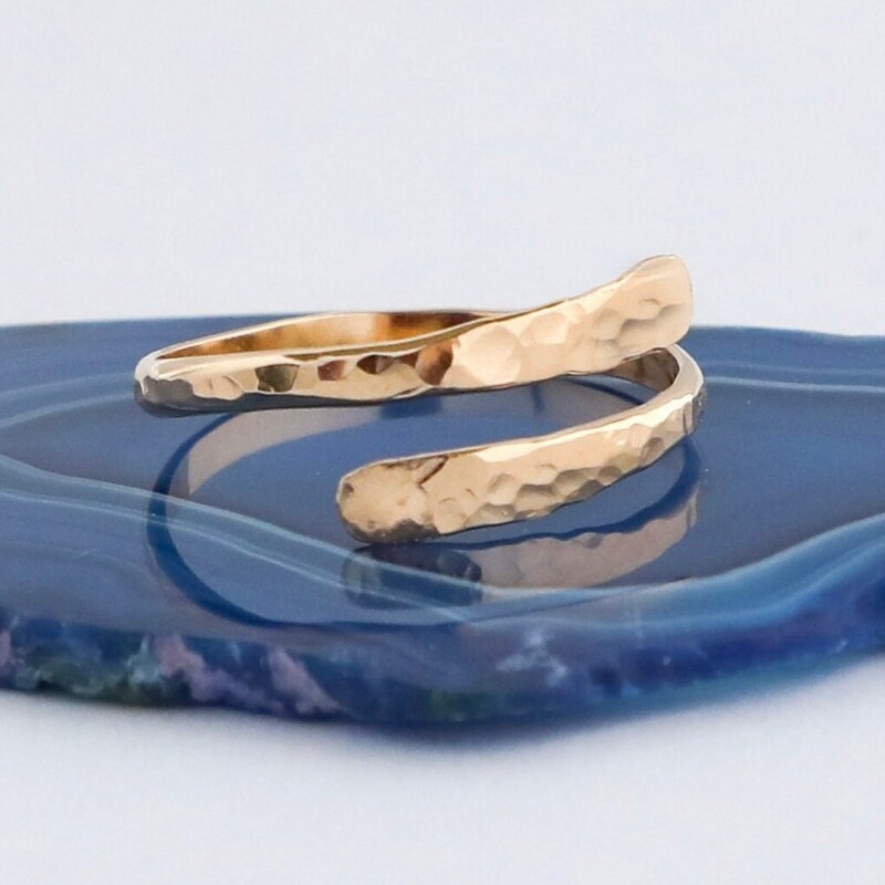 Hammered Gold Ring - Etsy