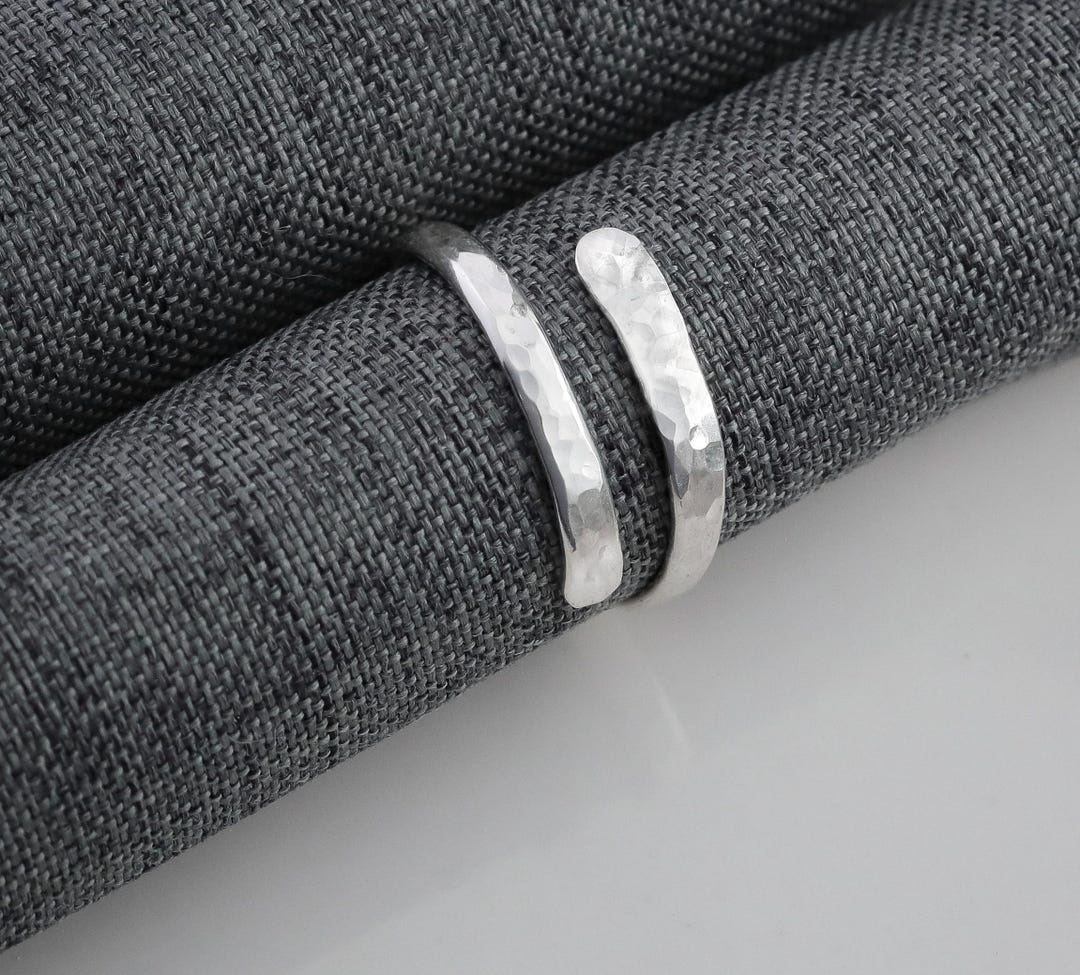 Silver Thumb Ring,bypass Ring,coil Ring,hammered Ring,finger Ring ...