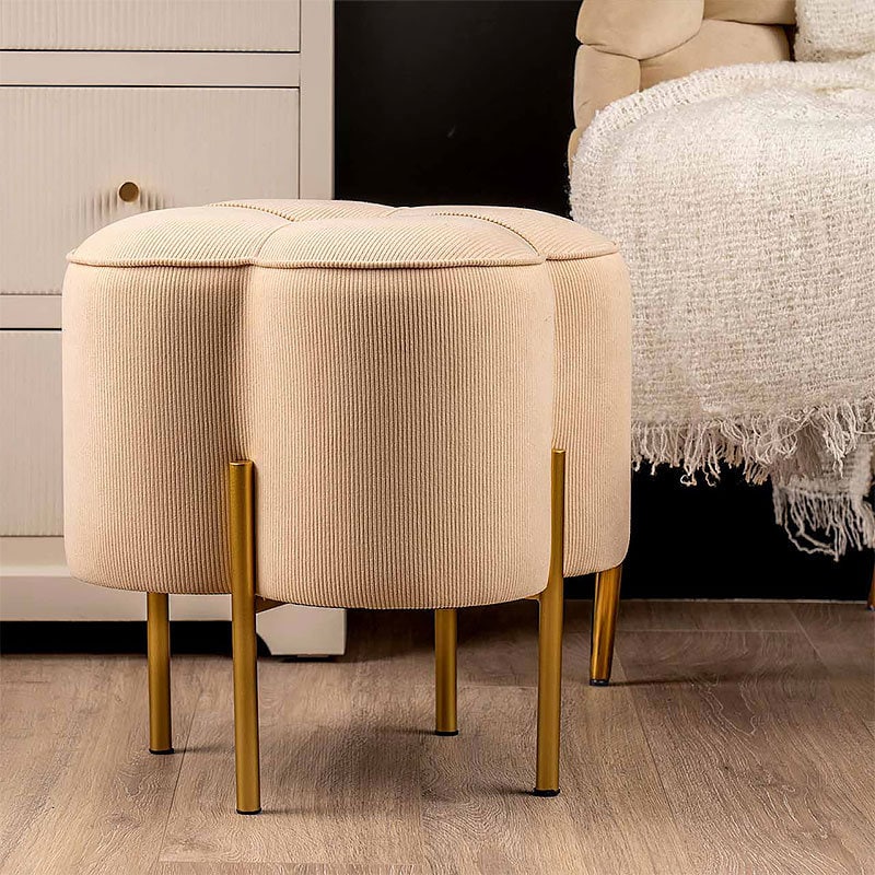 Cream and gold footstool store