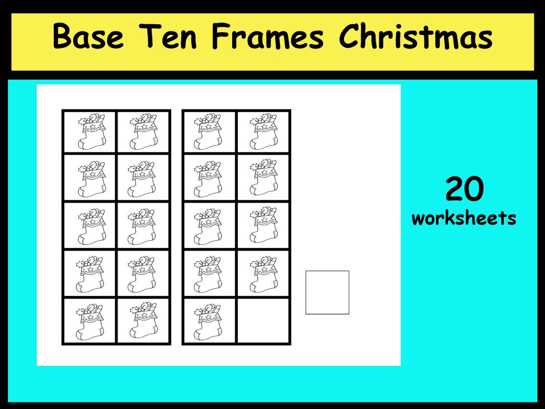 Base Ten Frames ~christmas Theme - Etsy