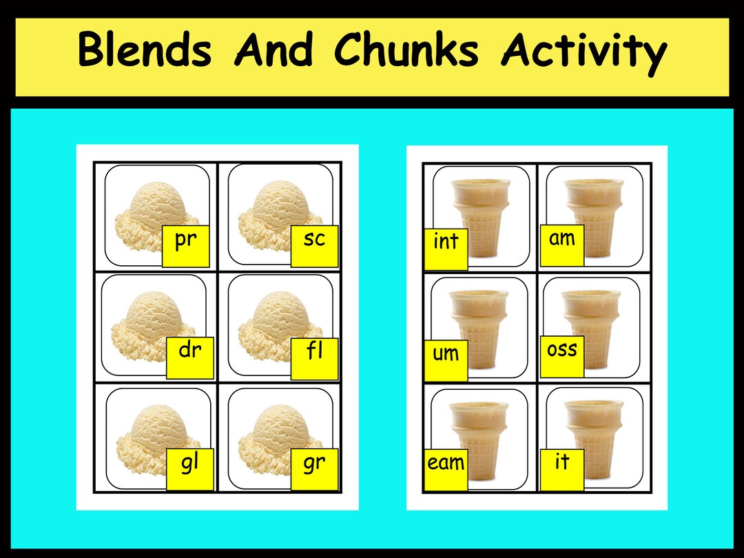 Blends and Chunks Literacy Activity - Etsy