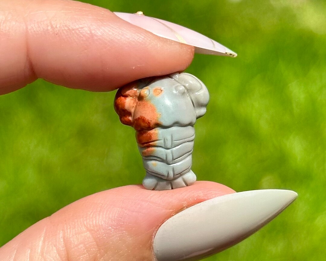 Cute Alashan Agate Mini Lobster High Quality Blue Alxa Agate Mini ...