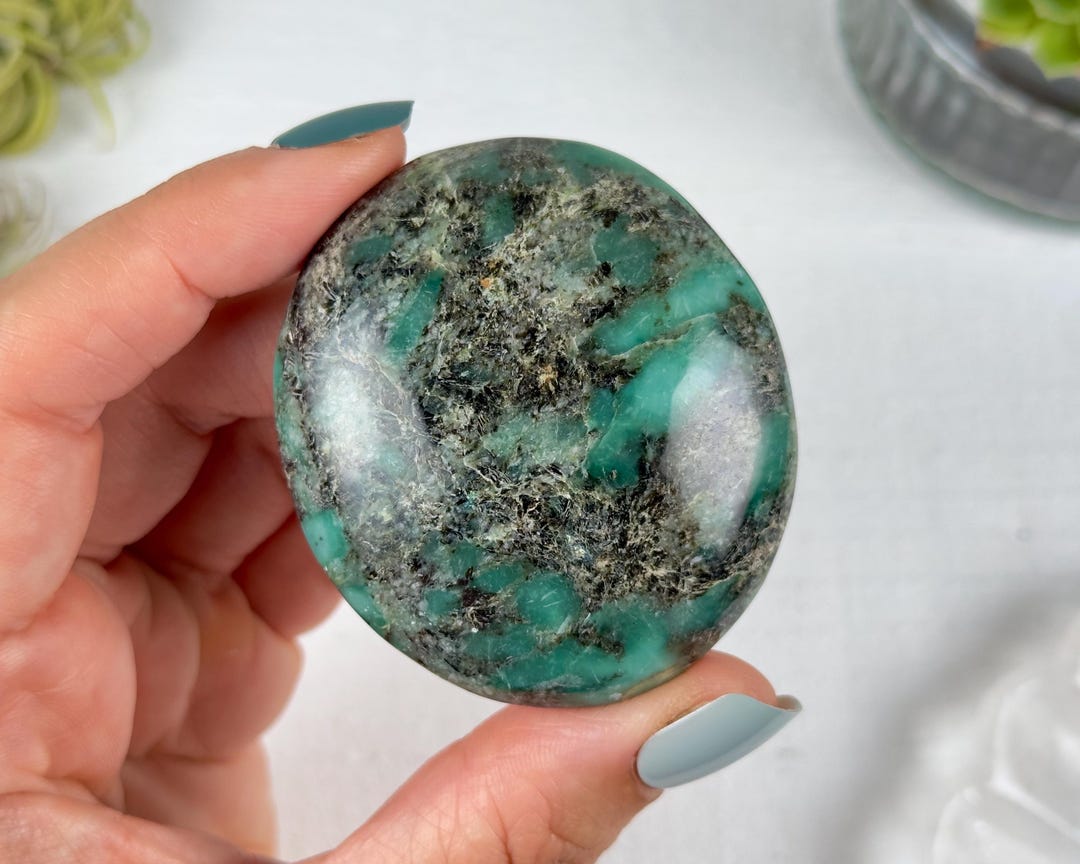 Rare Chrome Verdite Palm Stone C High Grade Verdite Palmstone From ...