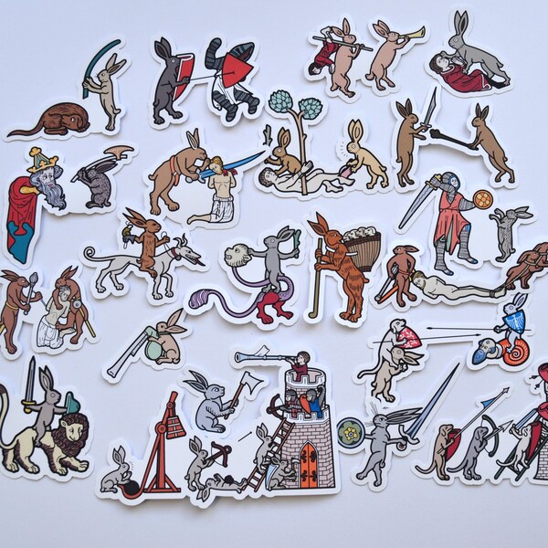 Medieval Rabbits - Etsy