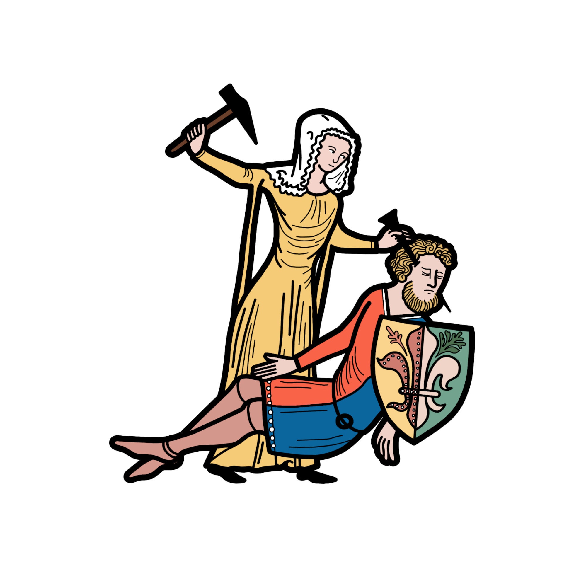 Jael and Sisera Sticker C. 1360 - Etsy
