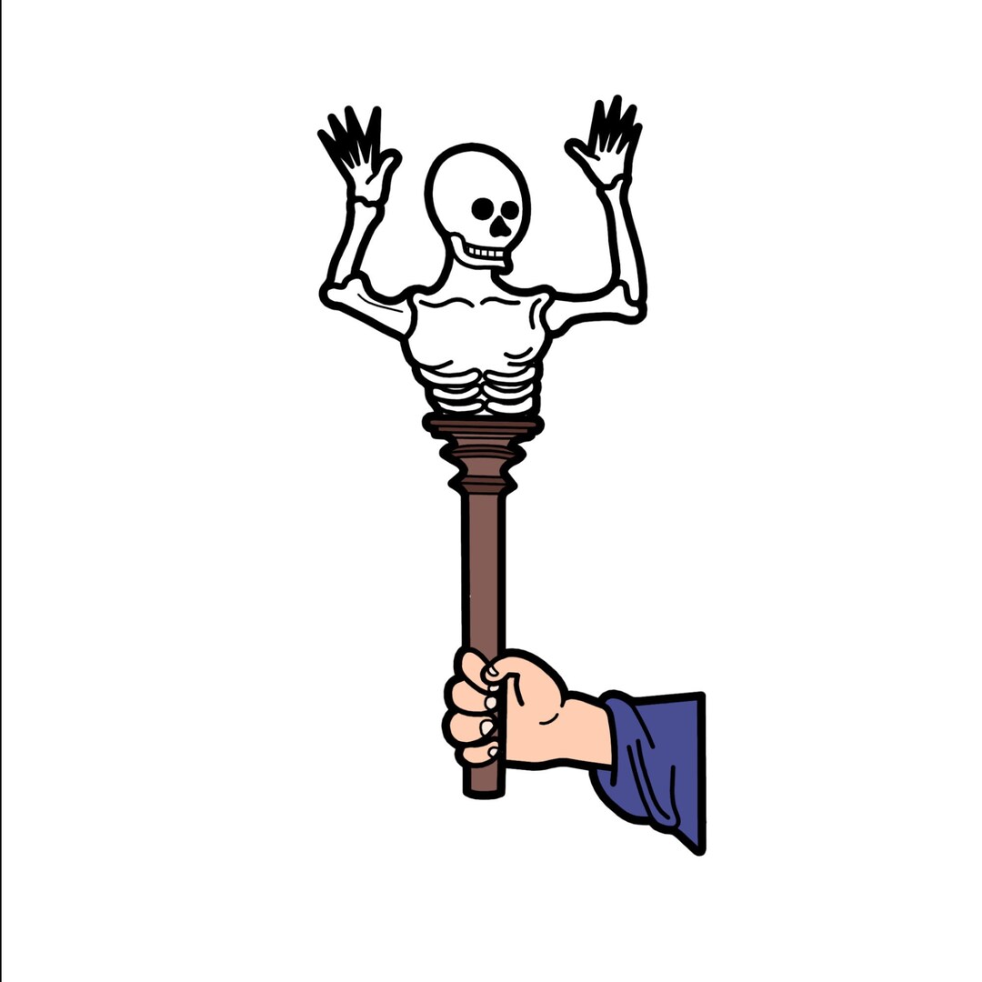 Skeleton on a Stick Medieval Art Sticker C. 1544 - Etsy
