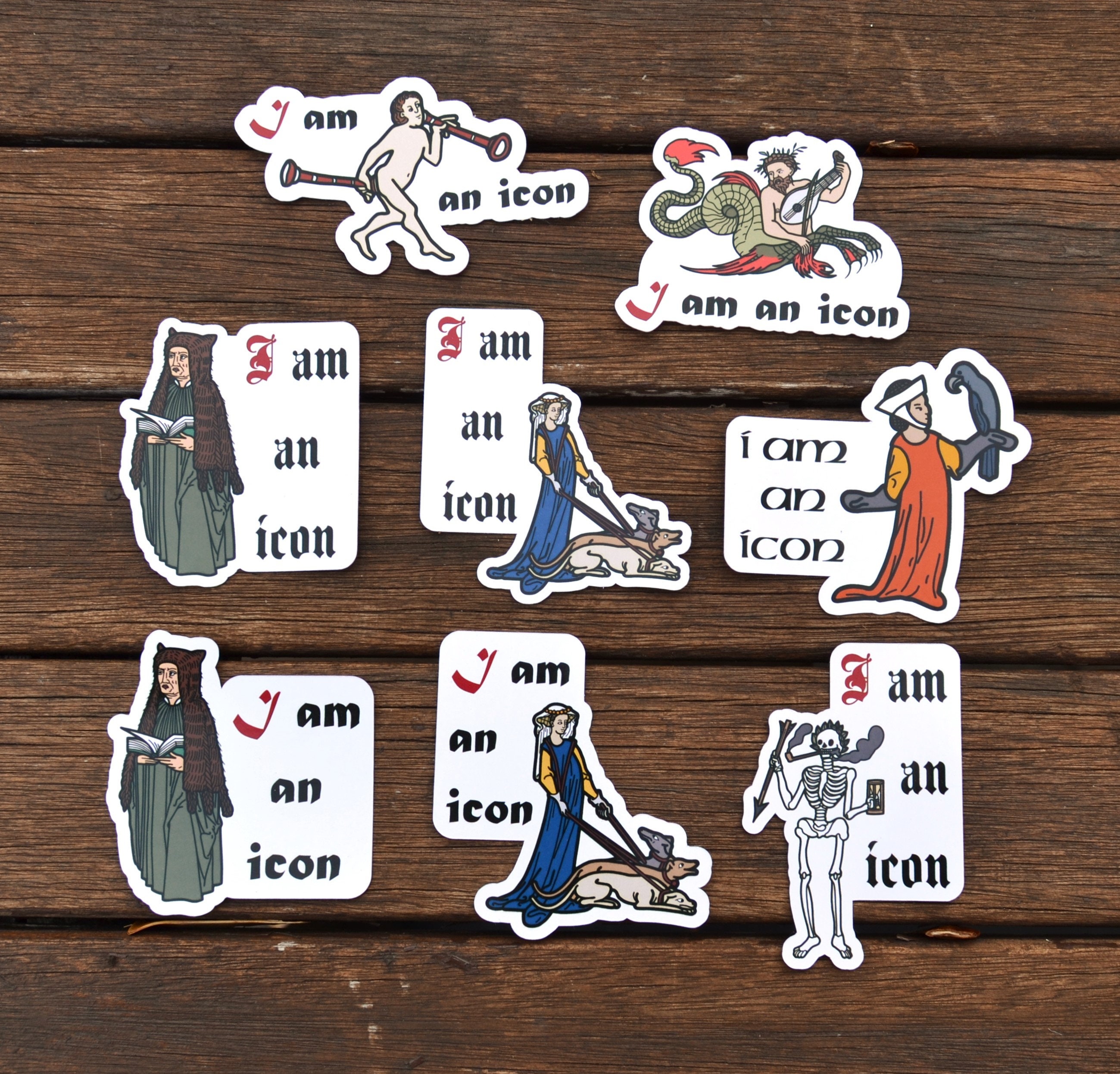 I Am an Icon Butt Trumpet Medieval Sticker C. 1290s - Etsy