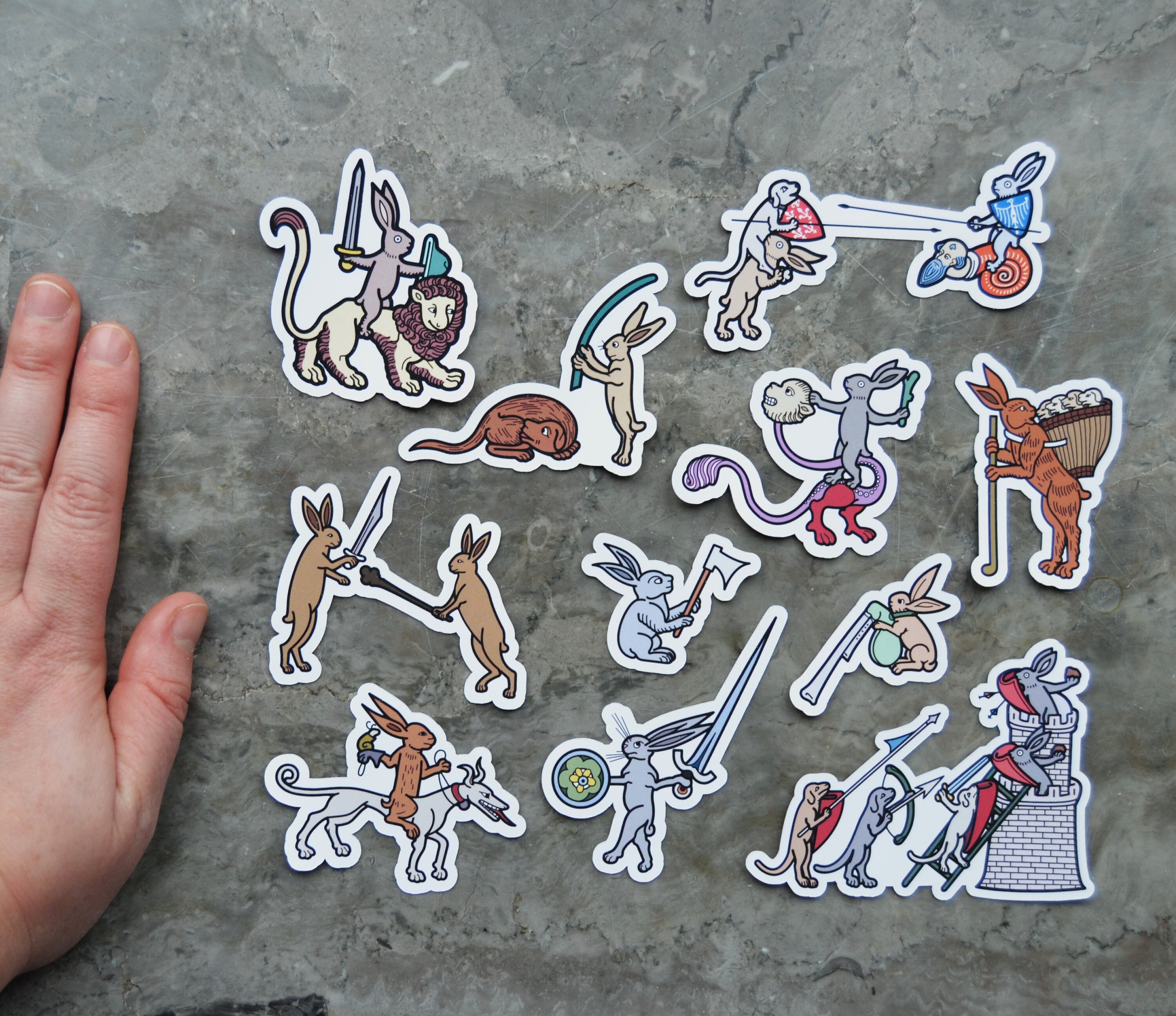 Many Medieval Rabbits Set of 21 - Etsy