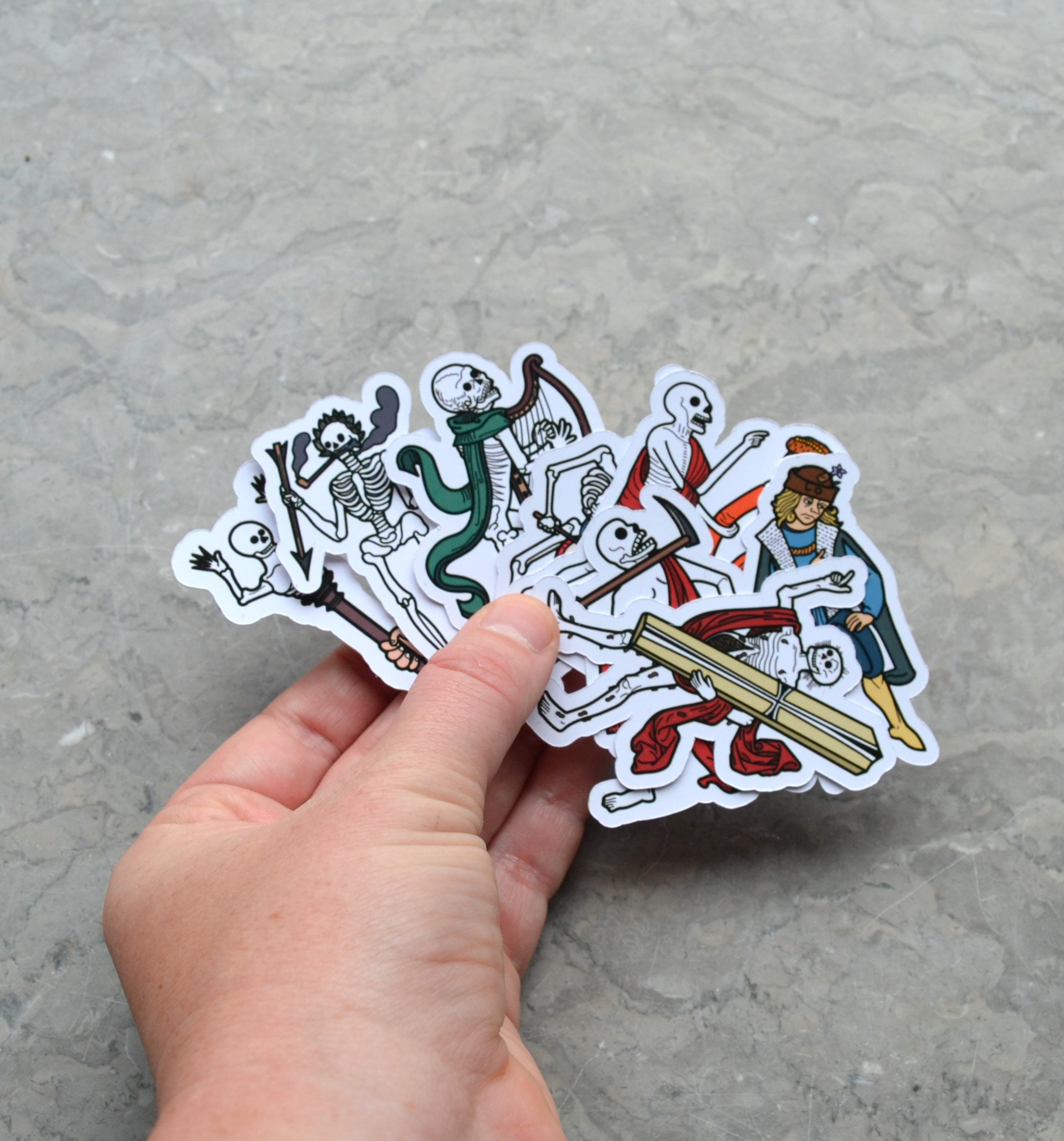 Skeleton Playing Harp Medieval Art Sticker C. 1488 - Etsy