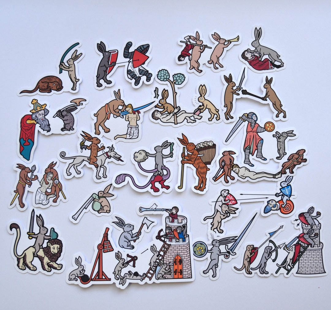Many Medieval Rabbits Set of 21 - Etsy