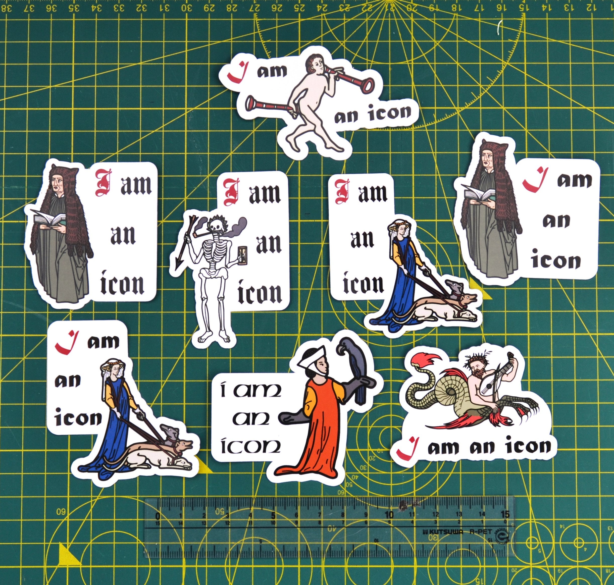 I Am an Icon Butt Trumpet Medieval Sticker C. 1290s - Etsy