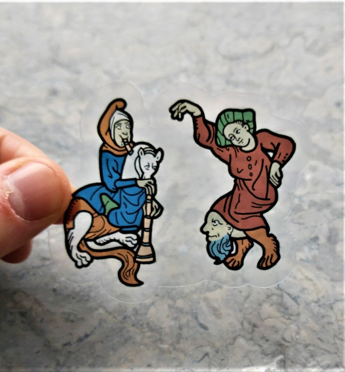 Medieval Animal Dancer Art Sticker - Etsy