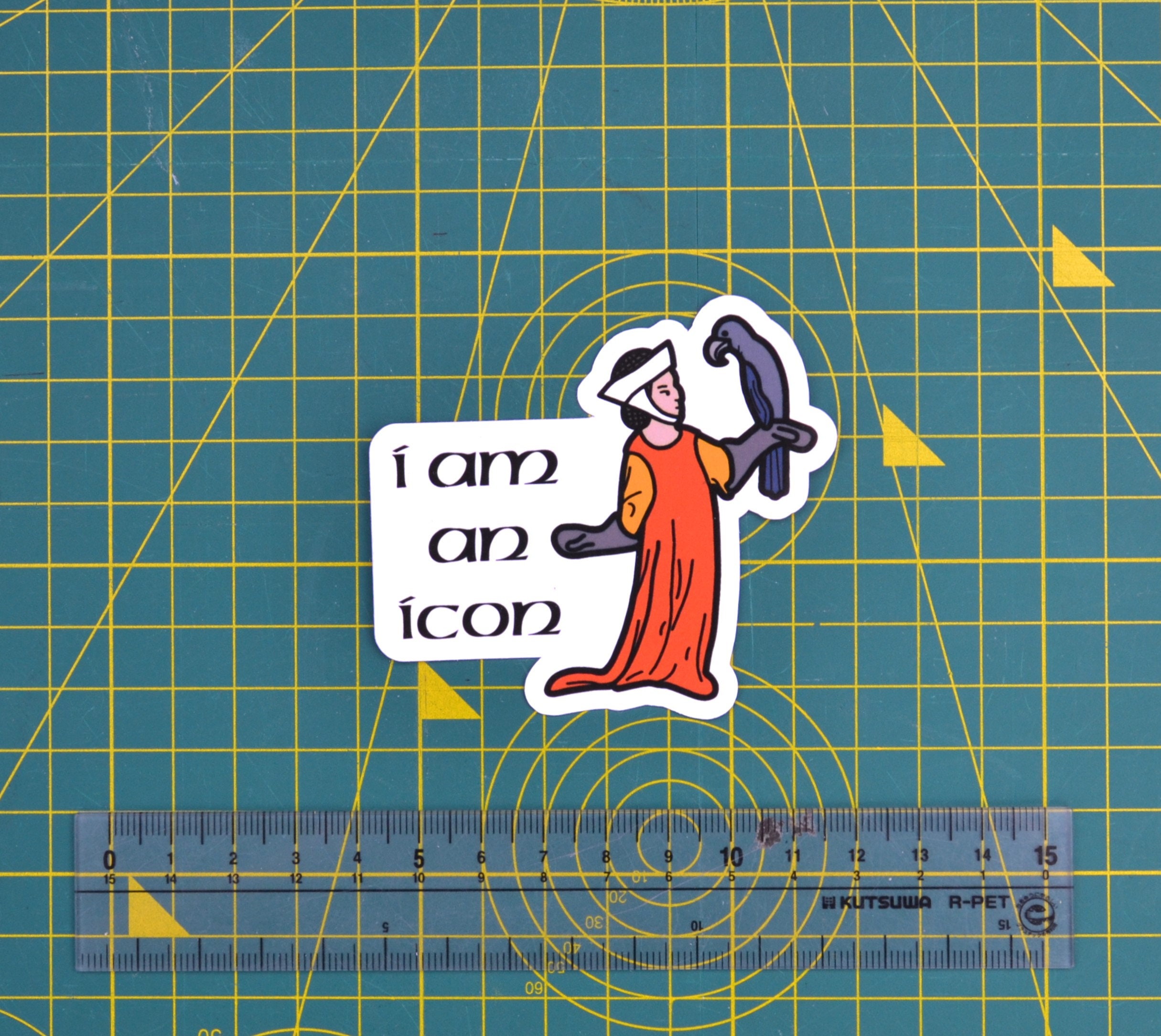 I Am an Icon Female Falconer Medieval Art Sticker - Etsy