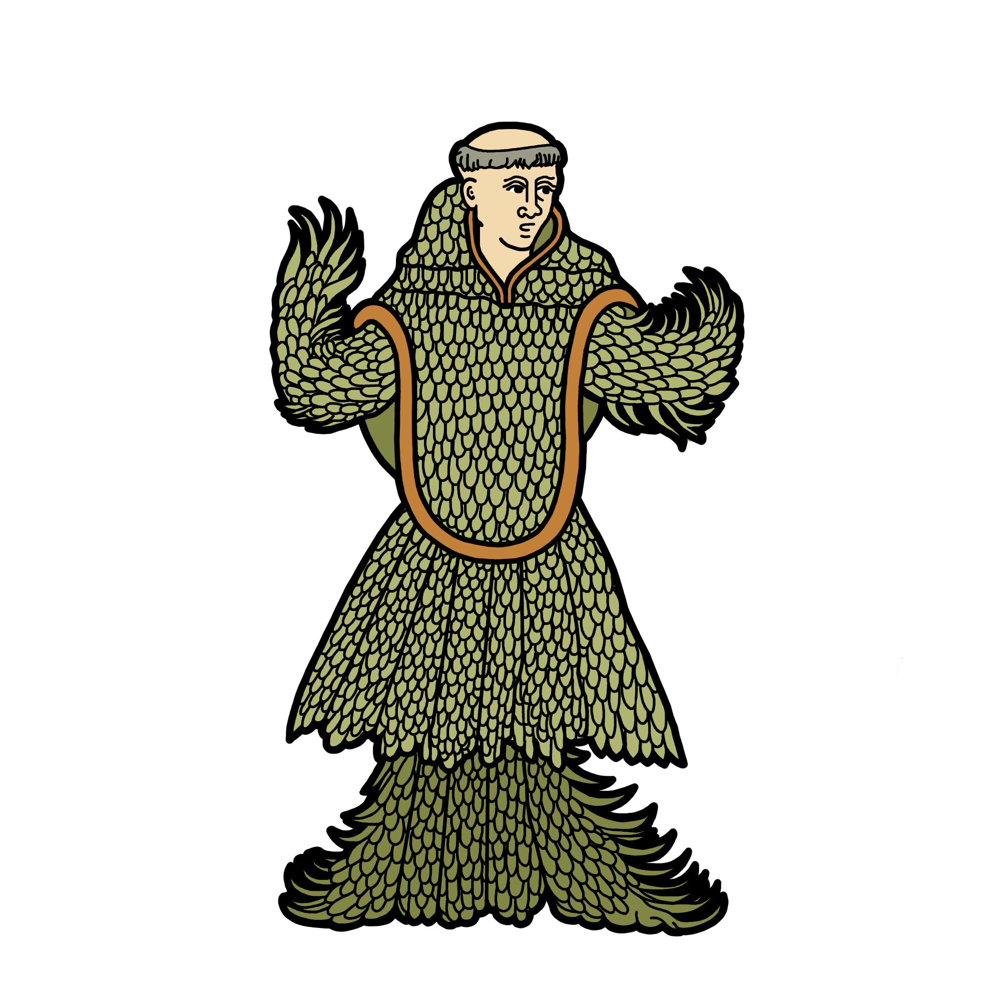 Sea Monk Medieval Art Sticker C. 1553 - Etsy