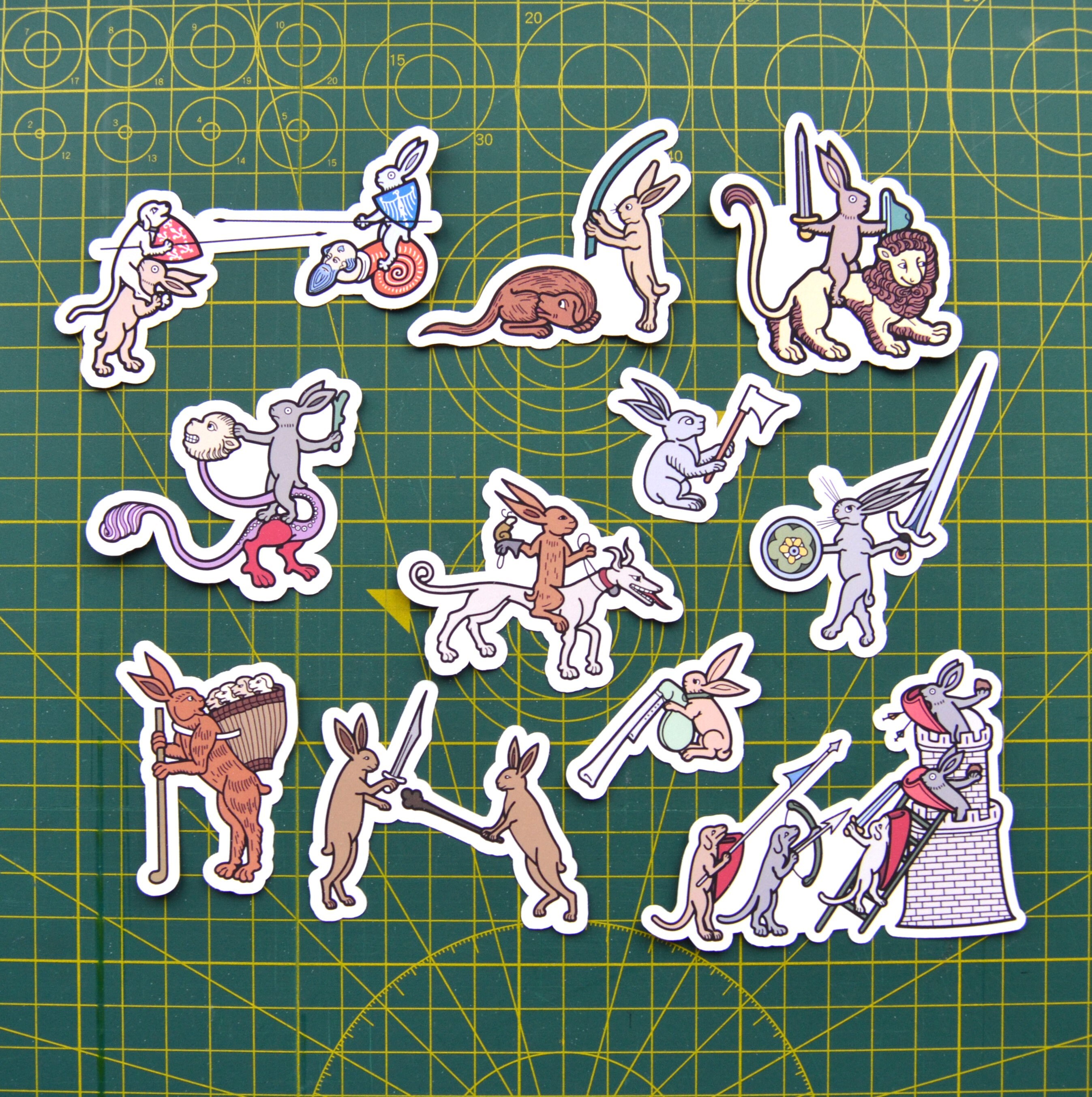 Many Medieval Rabbits Set of 21 - Etsy