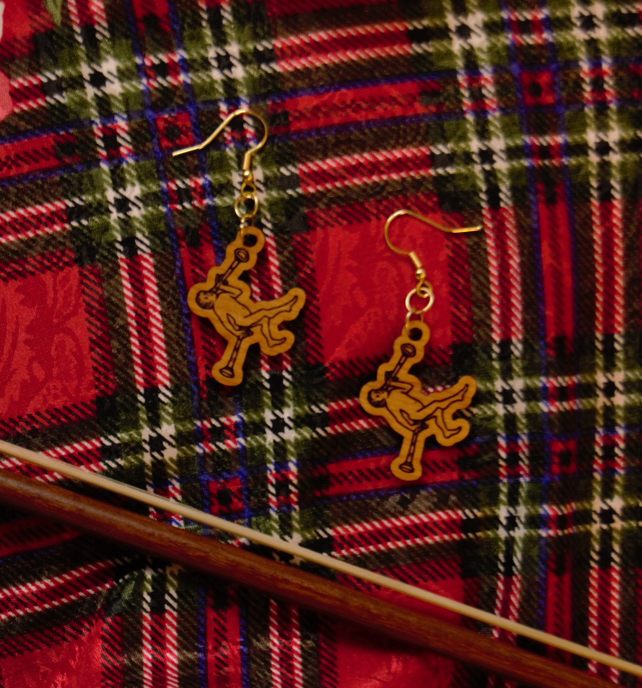 Medieval Butt Trumpeter C. 1290s Sustainable Wood Earrings - Etsy