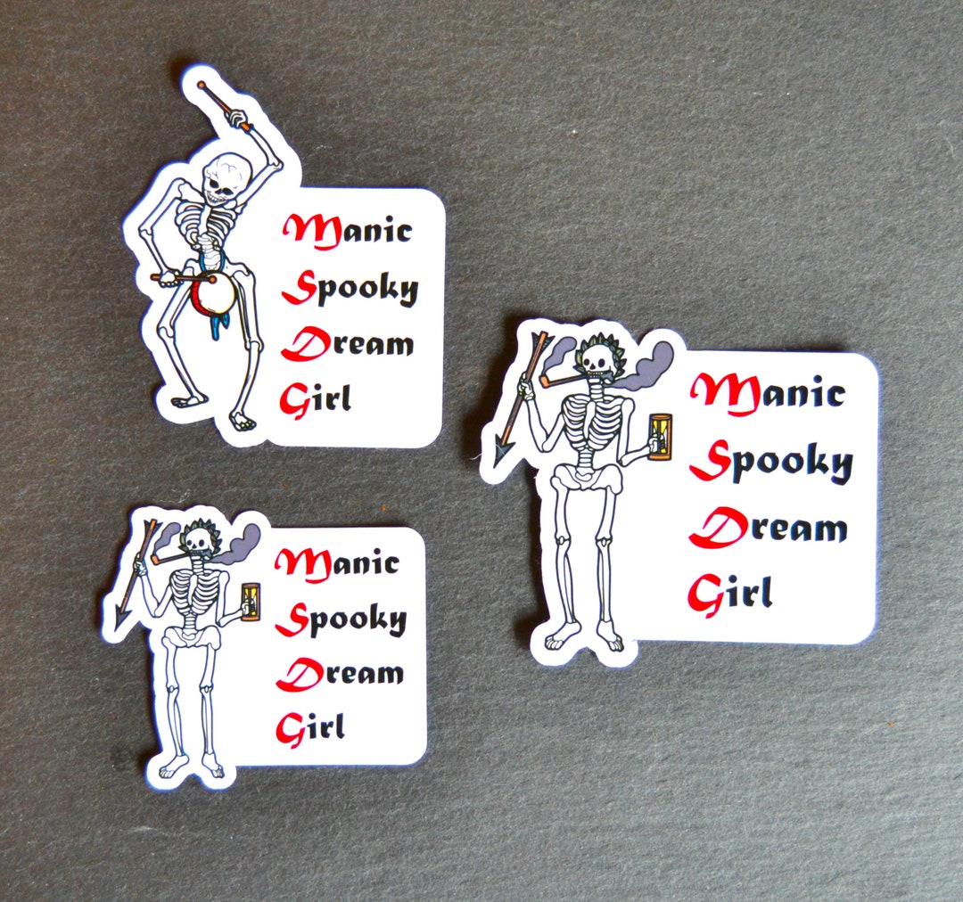 Manic Spooky Dream Girl Medieval Sticker - Etsy
