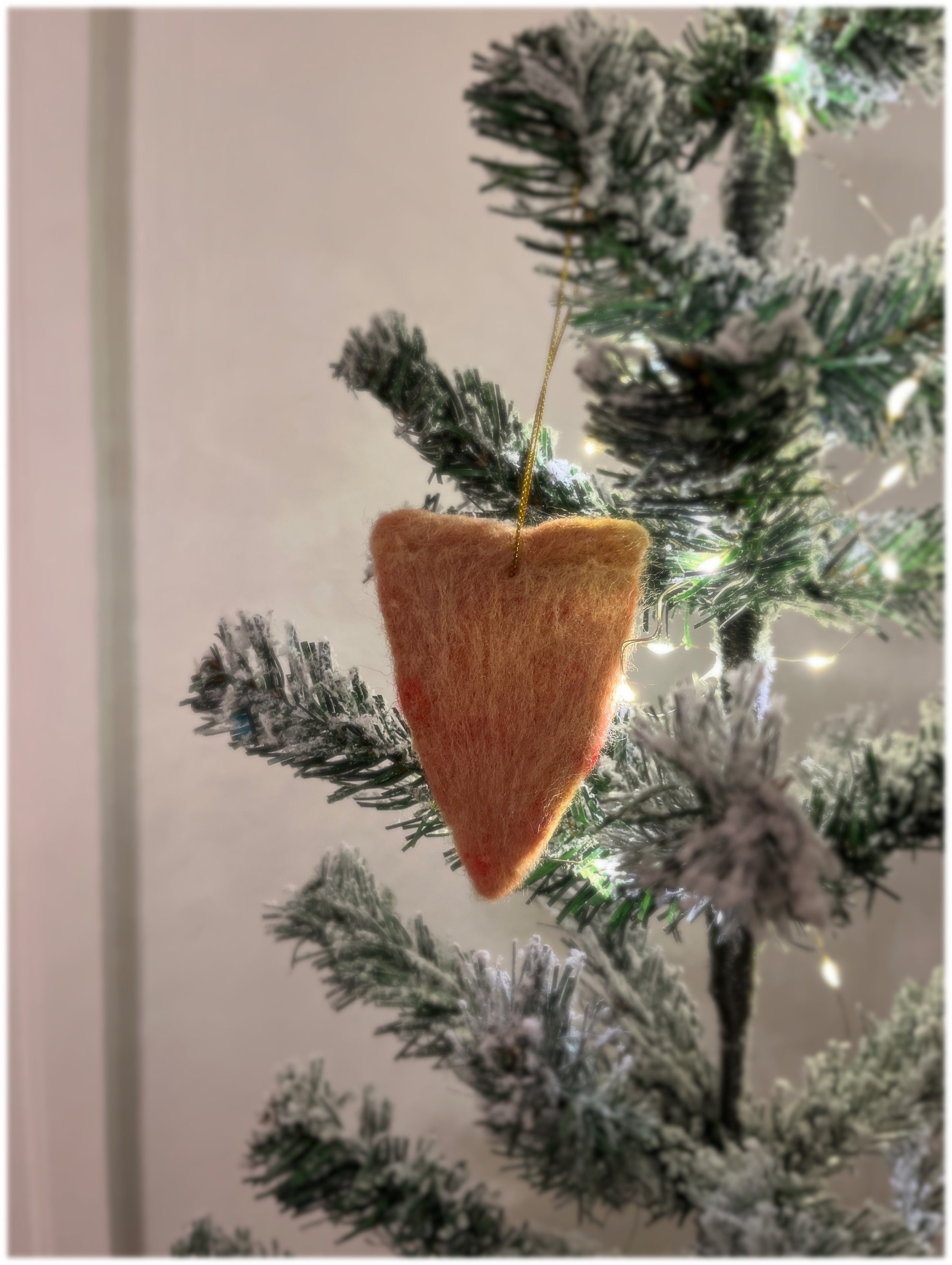 Needle Felted Wool Pizza Slice Ornament - Etsy