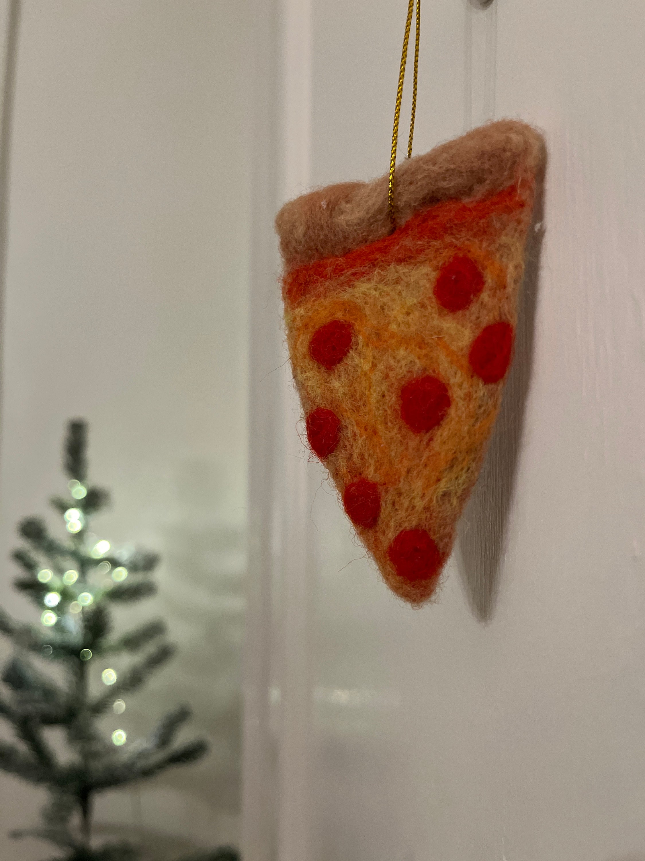 Needle Felted Wool Pizza Slice Ornament - Etsy