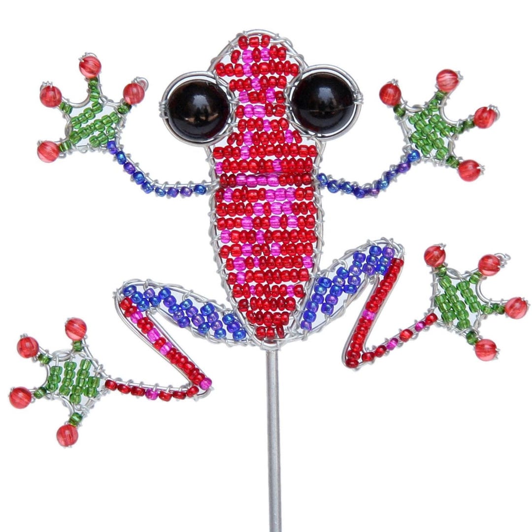 Tree Frog Pot Stake - Etsy