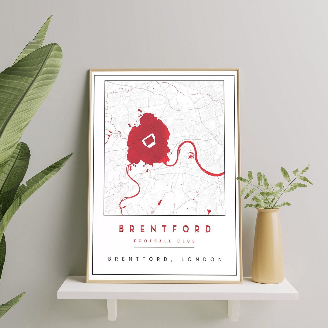 Brentford FC Gtech Community Stadium Map Minimalist - Etsy
