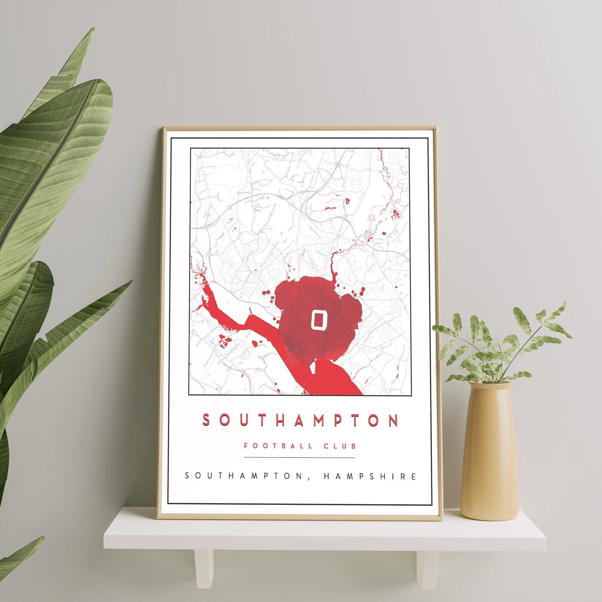 Southampton FC St. Mary's Stadium Map Minimalist - Etsy
