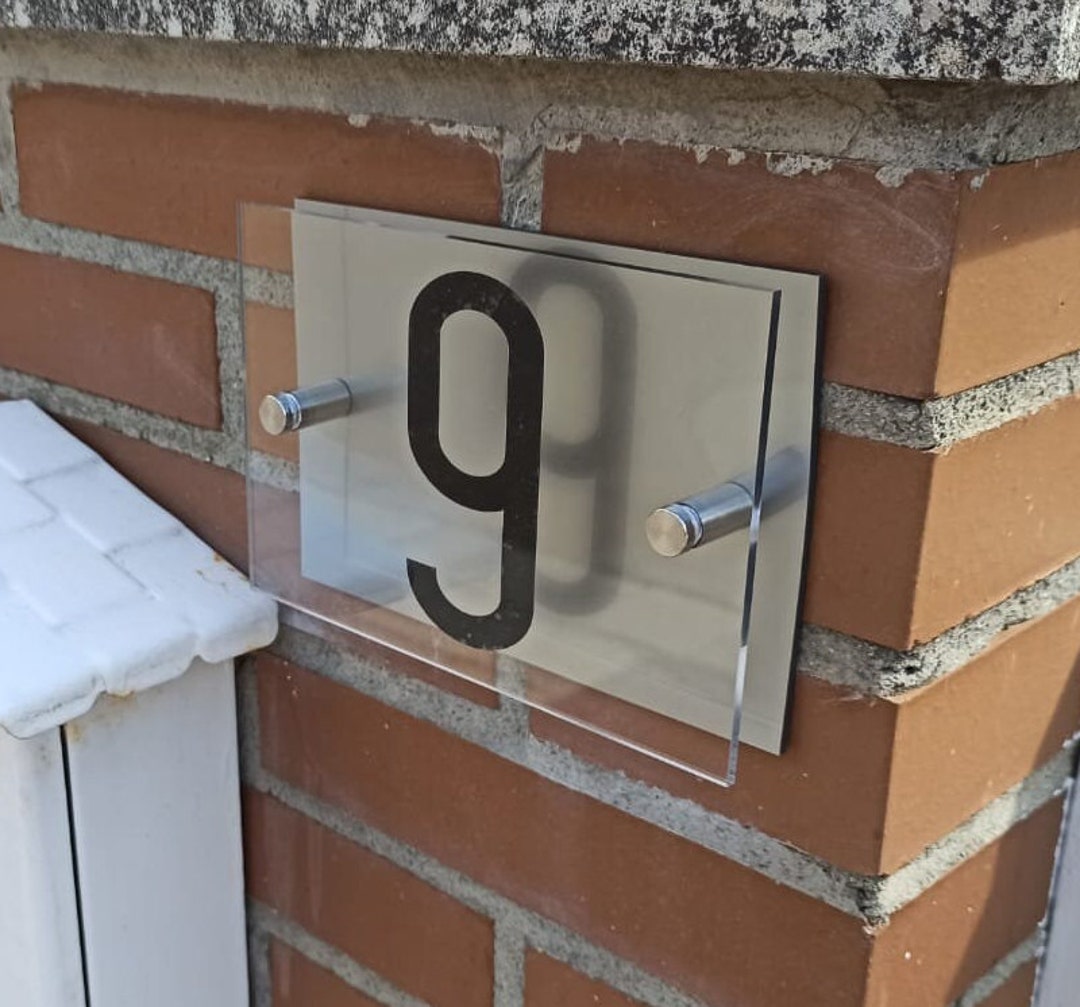Acrylic and Aluminum House Signs Door Number - Etsy
