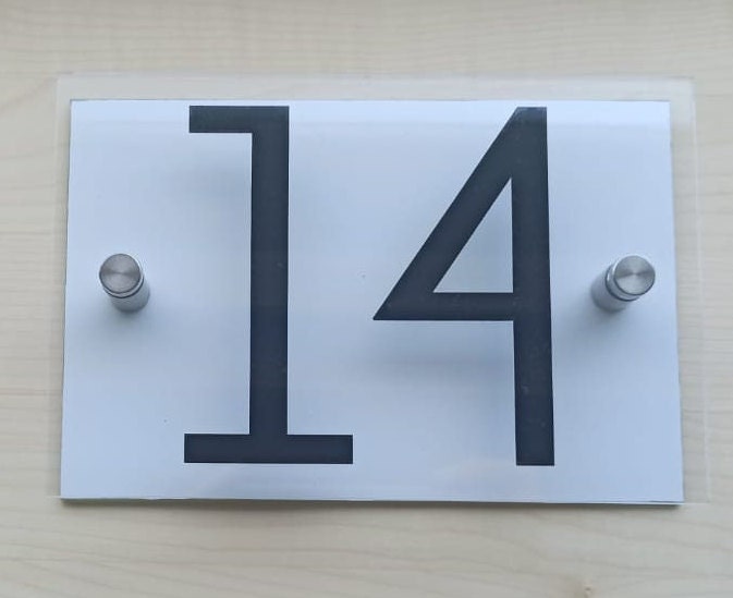 Acrylic and Aluminum House Signs Door Number - Etsy