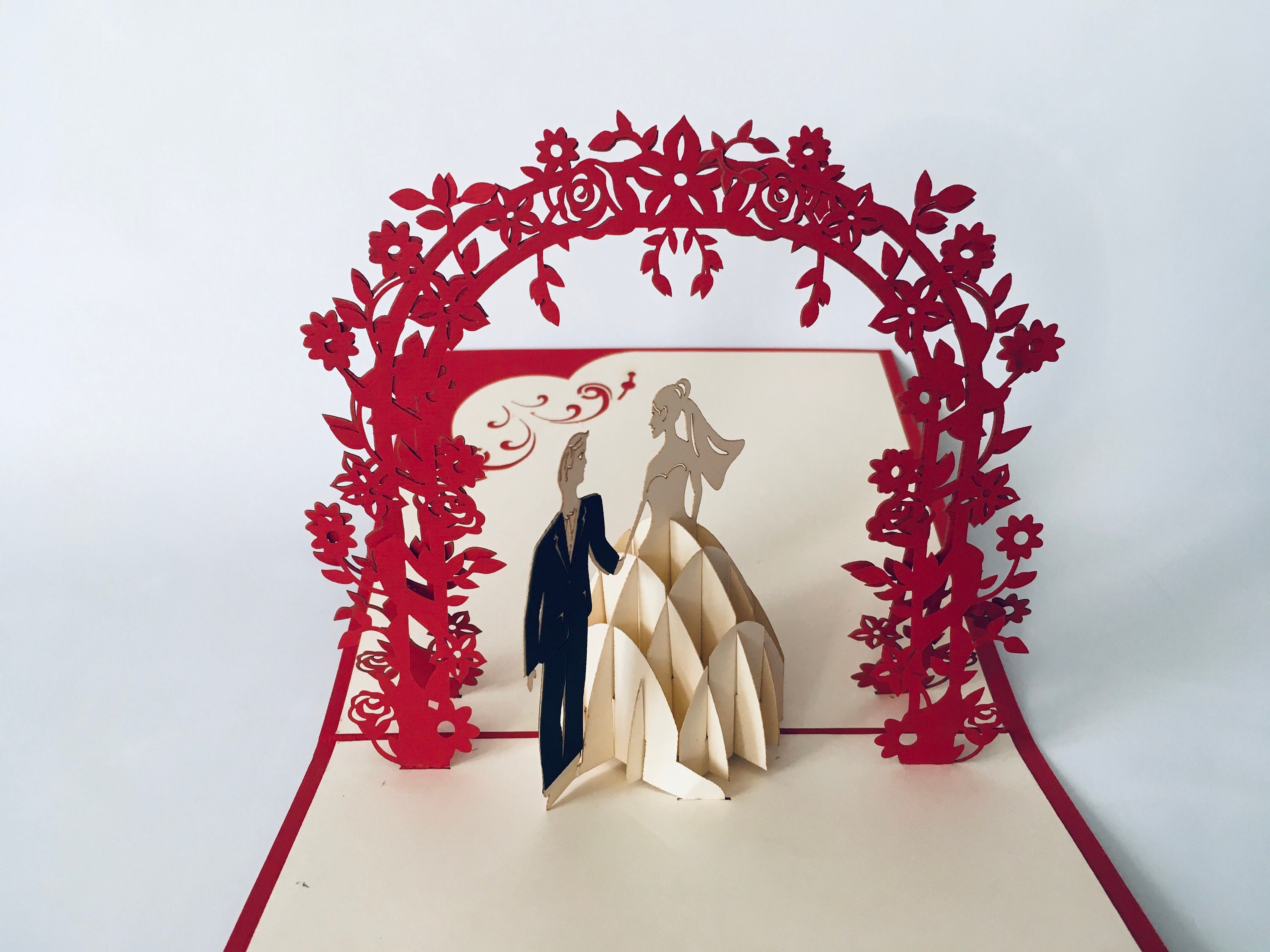 Wedding Card, Newlyweds, Wedding Folding Card, Pop-up Wedding Card ...