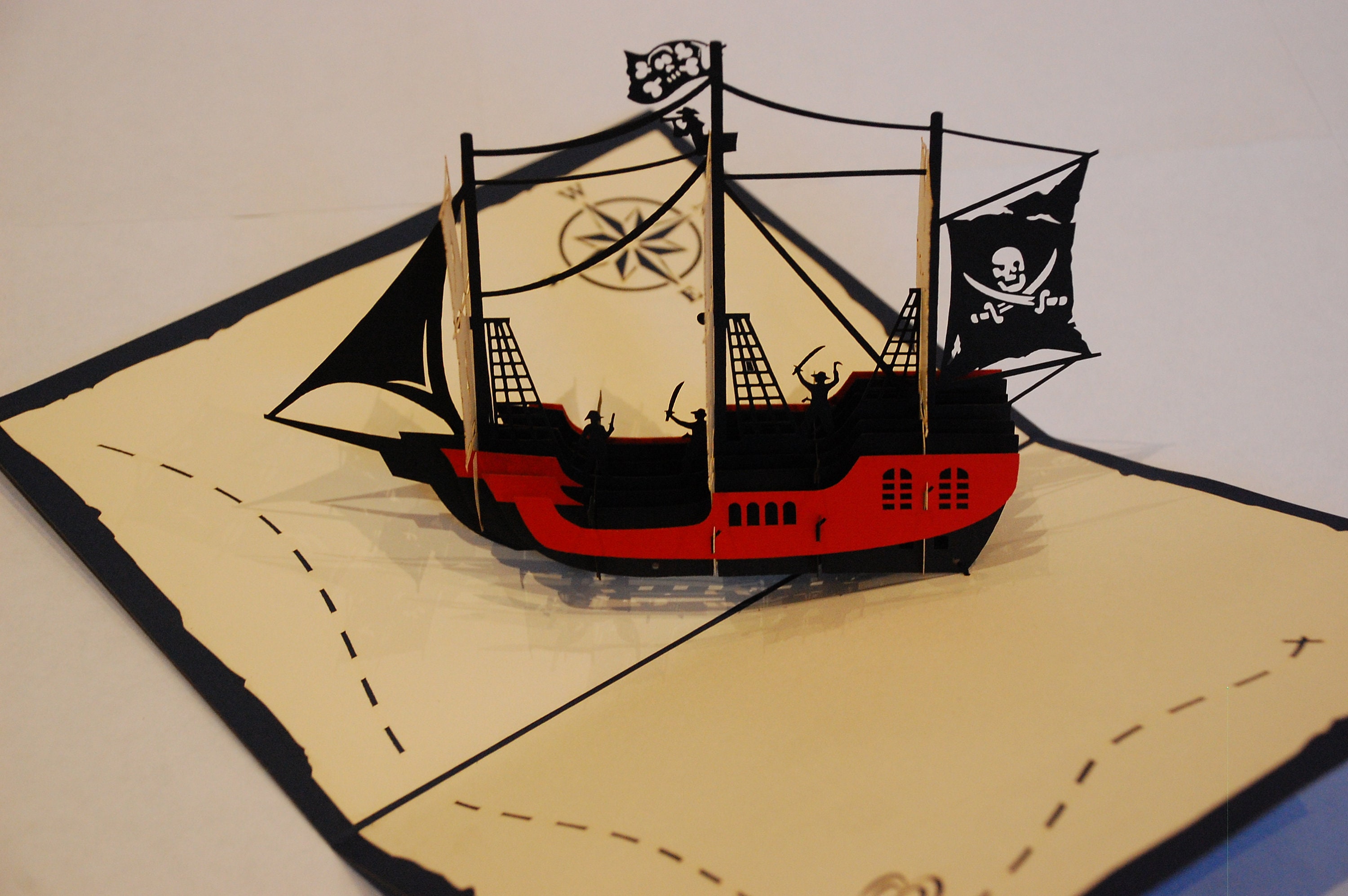 Pirate Ship, Folding Map / Pop-up - Etsy