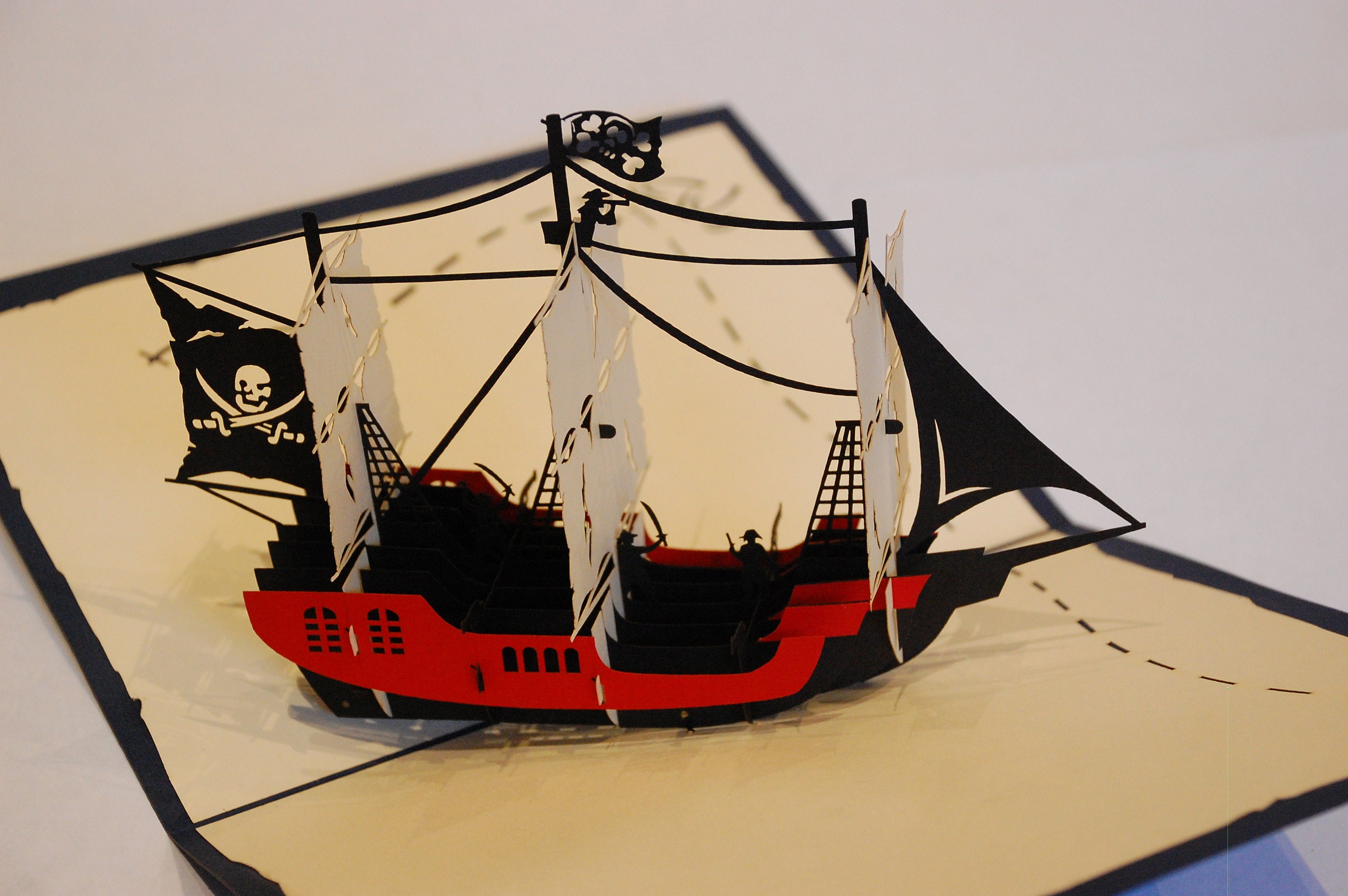 Pirate Ship, Folding Map / Pop-up - Etsy
