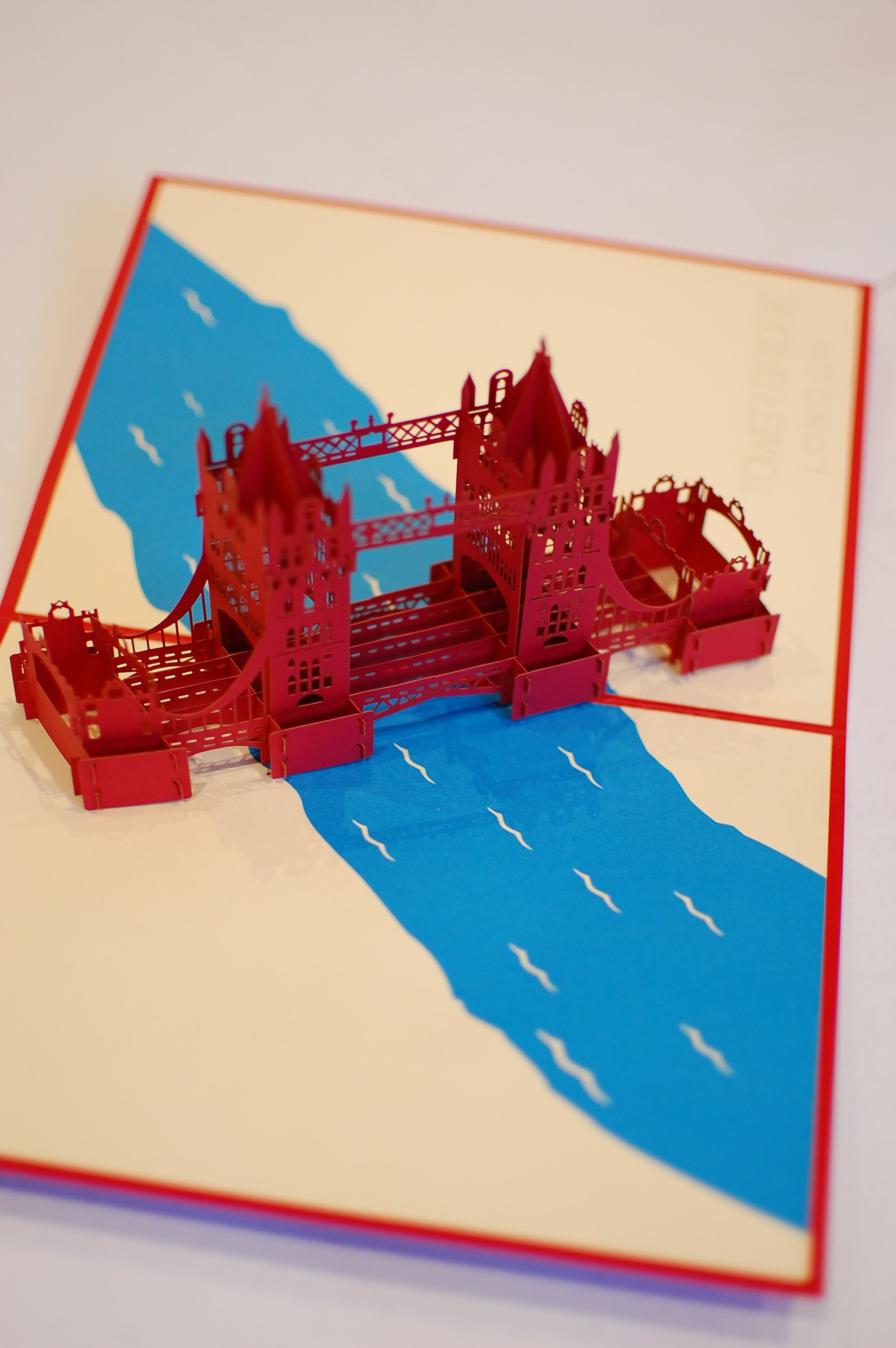 Tower Bridge Red, Folding Map / 3D Card / Pop-up - Etsy