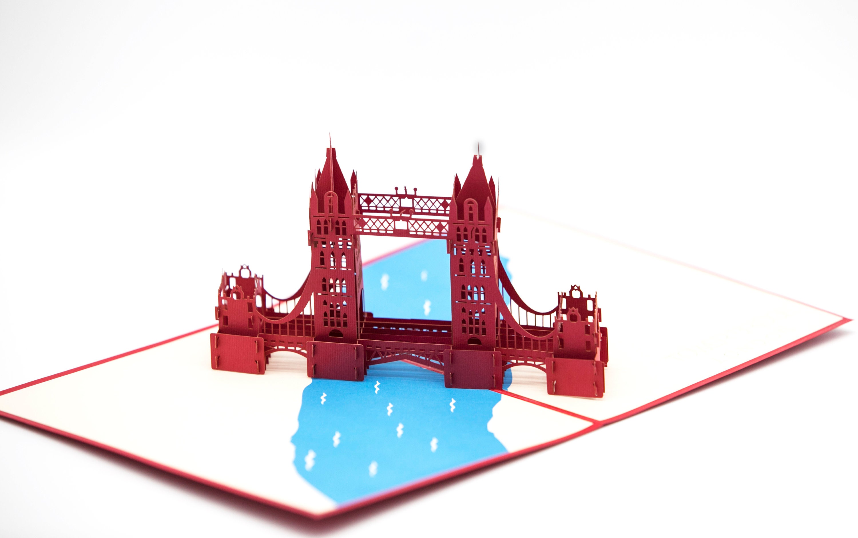 Tower Bridge Red, Folding Map / 3D Card / Pop-up - Etsy