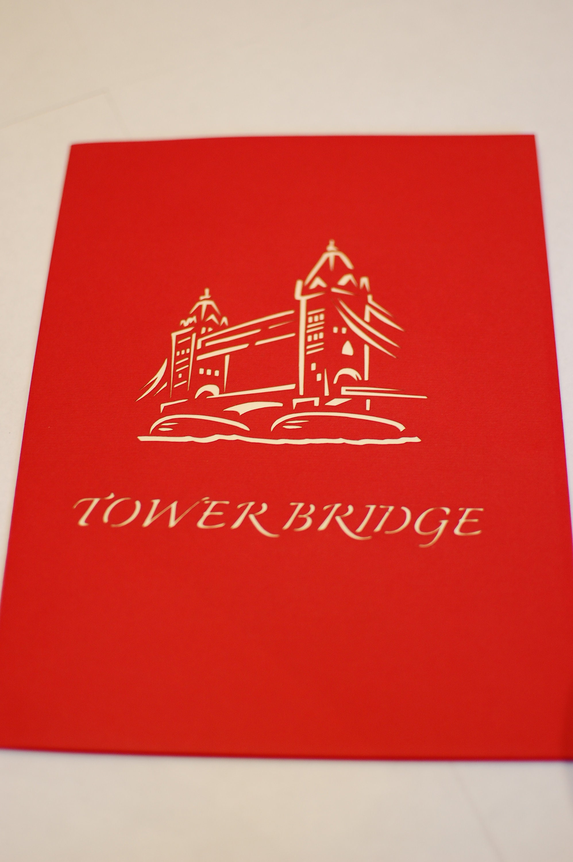 Tower Bridge Red, Folding Map / 3D Card / Pop-up - Etsy