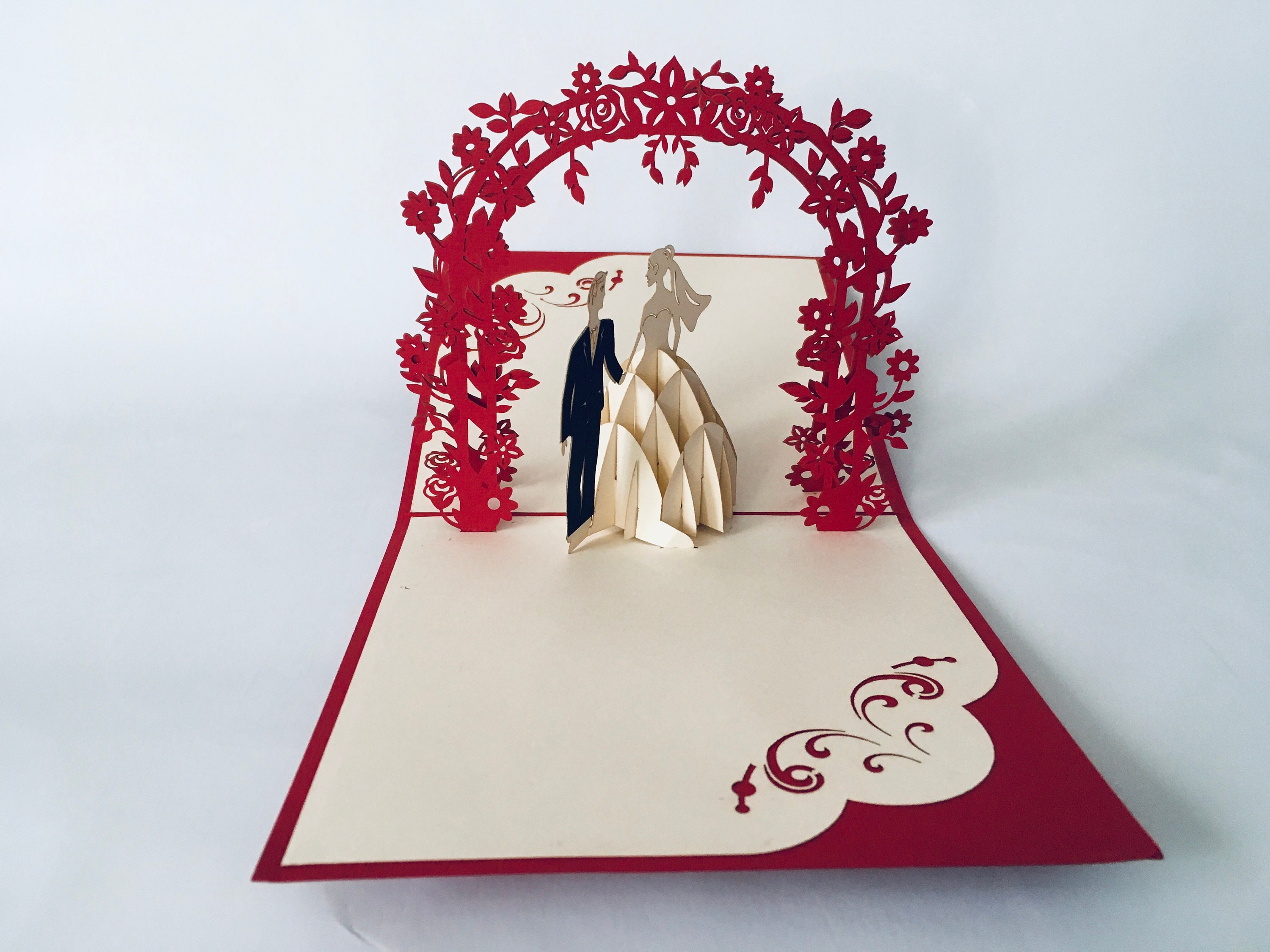 Wedding Card, Newlyweds, Wedding Folding Card, Pop-up Wedding Card ...