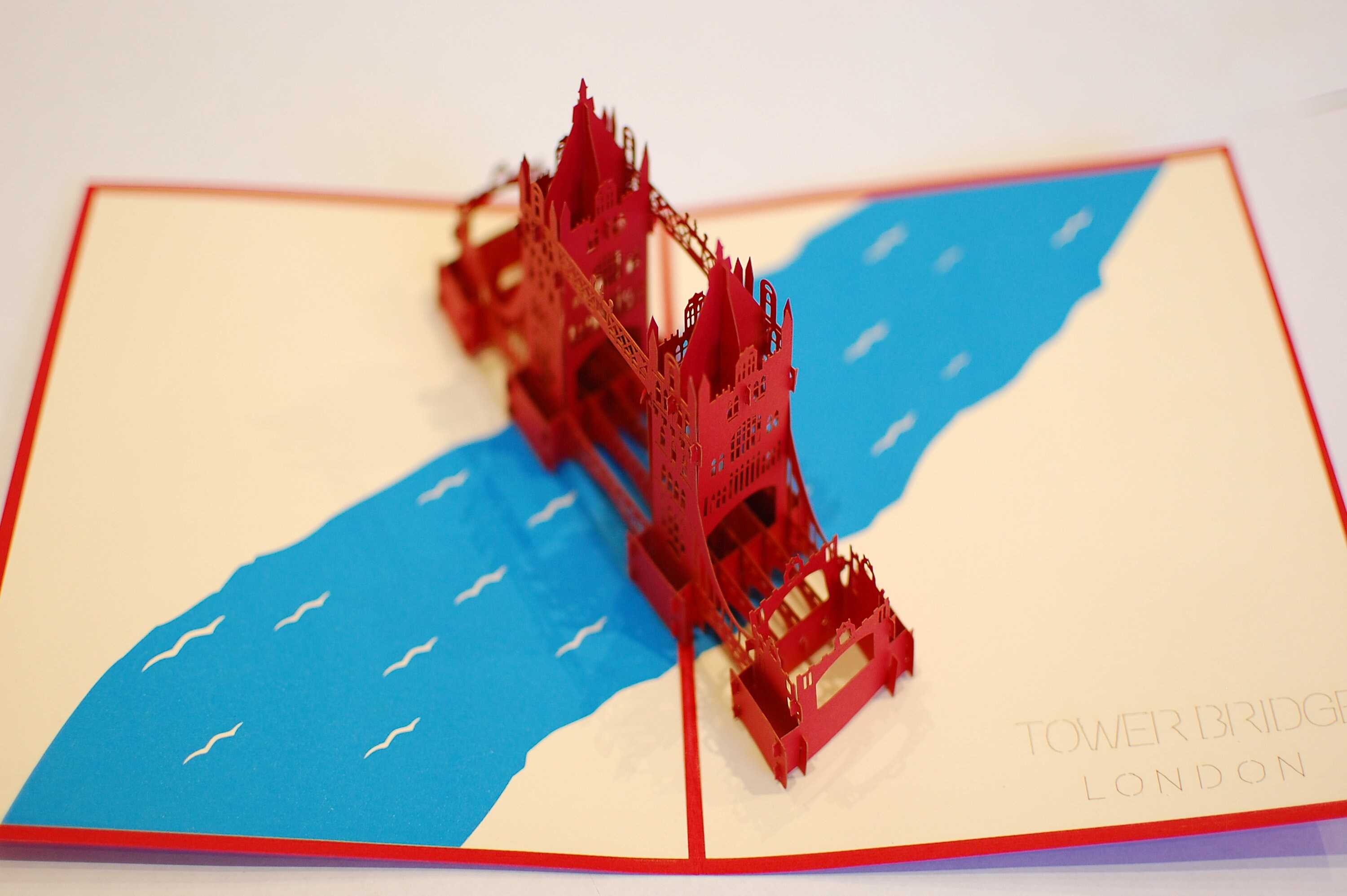 Tower Bridge Red, Folding Map / 3D Card / Pop-up - Etsy