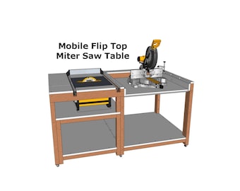 Mobile Miter Saw, Router and Table Saw Workbench Plans, DIY Woodworking ...