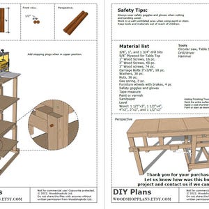 Convertible Table Shelf Plans: DIY Garage Workbench (PDF) - Etsy