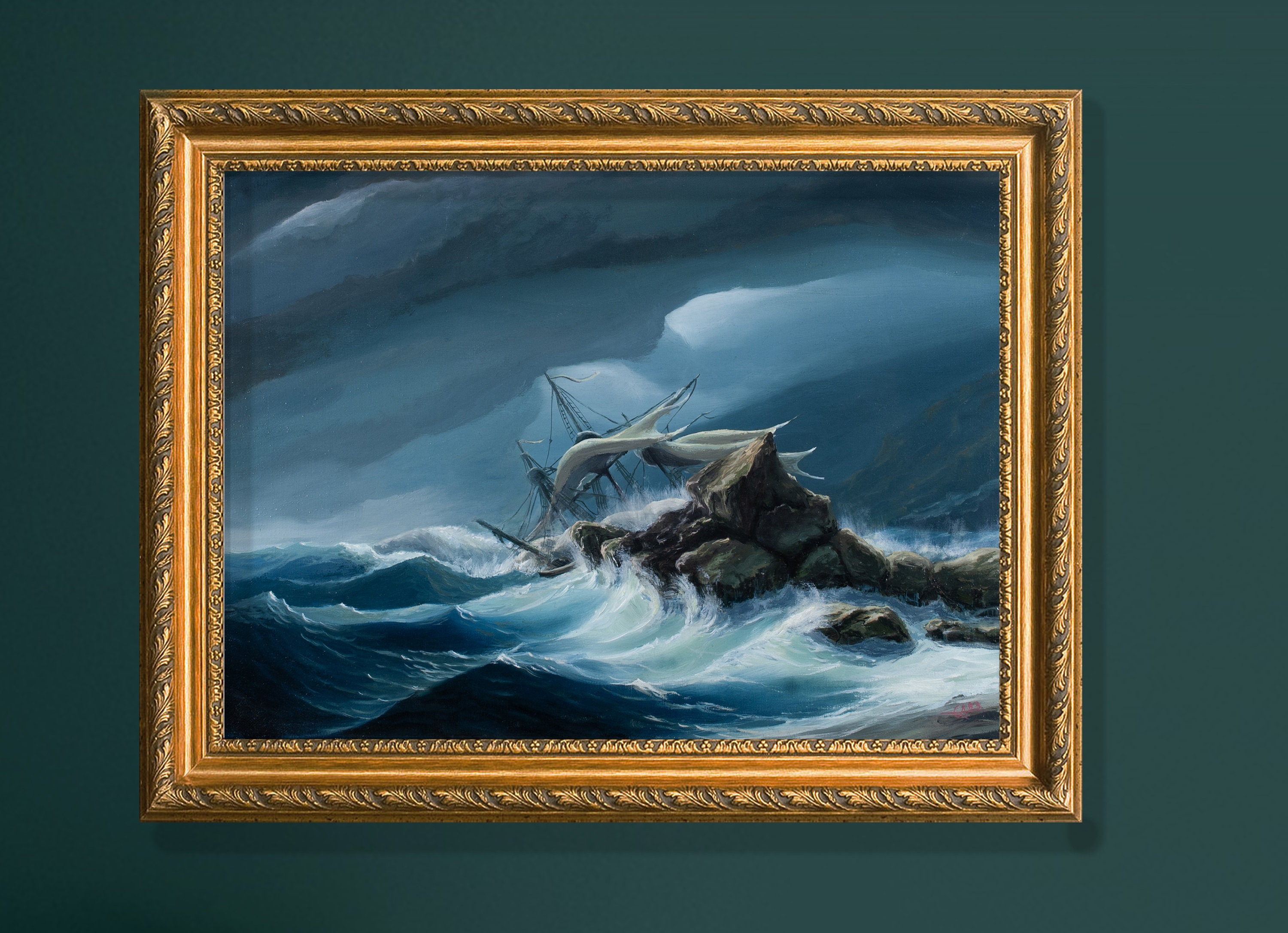 The Shipwreck, Oil Painting on Canvas, 50x40 - Etsy