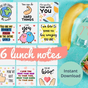Printable Lunch Notes for Kids Motivational Cards - Etsy