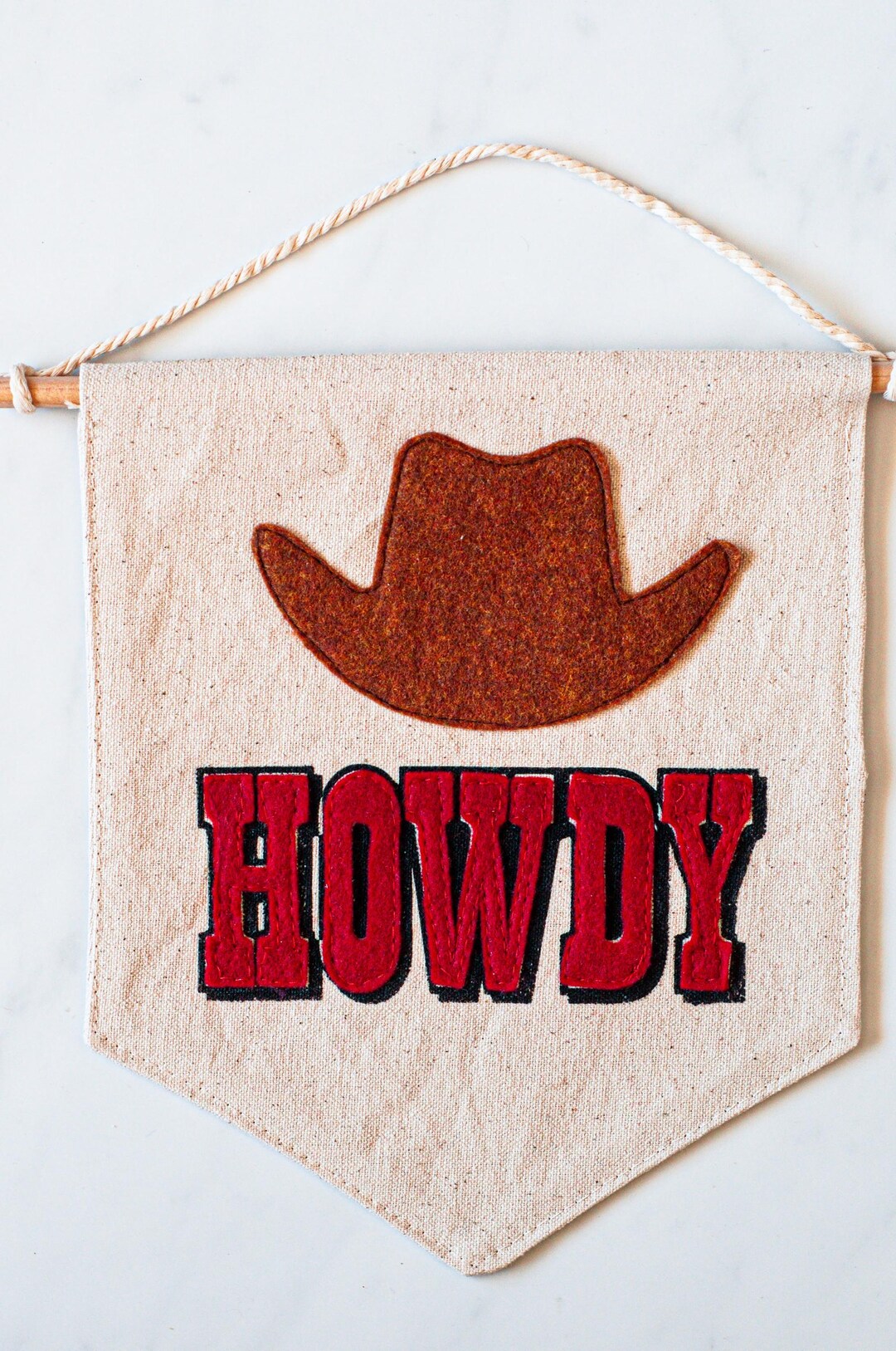 Howdy Canvas Banner – Handmade Wild West Wall Decor With 3D Detailing ...