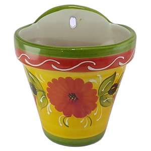 Spanish Glazed Terracotta Wall Planters 21 Cm X 18 Cm in a Wide Range ...