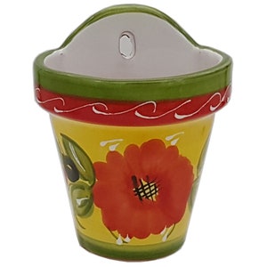Spanish Glazed Terracotta Wall Planters 17 Cm X 14 Cm in a Wide Range ...