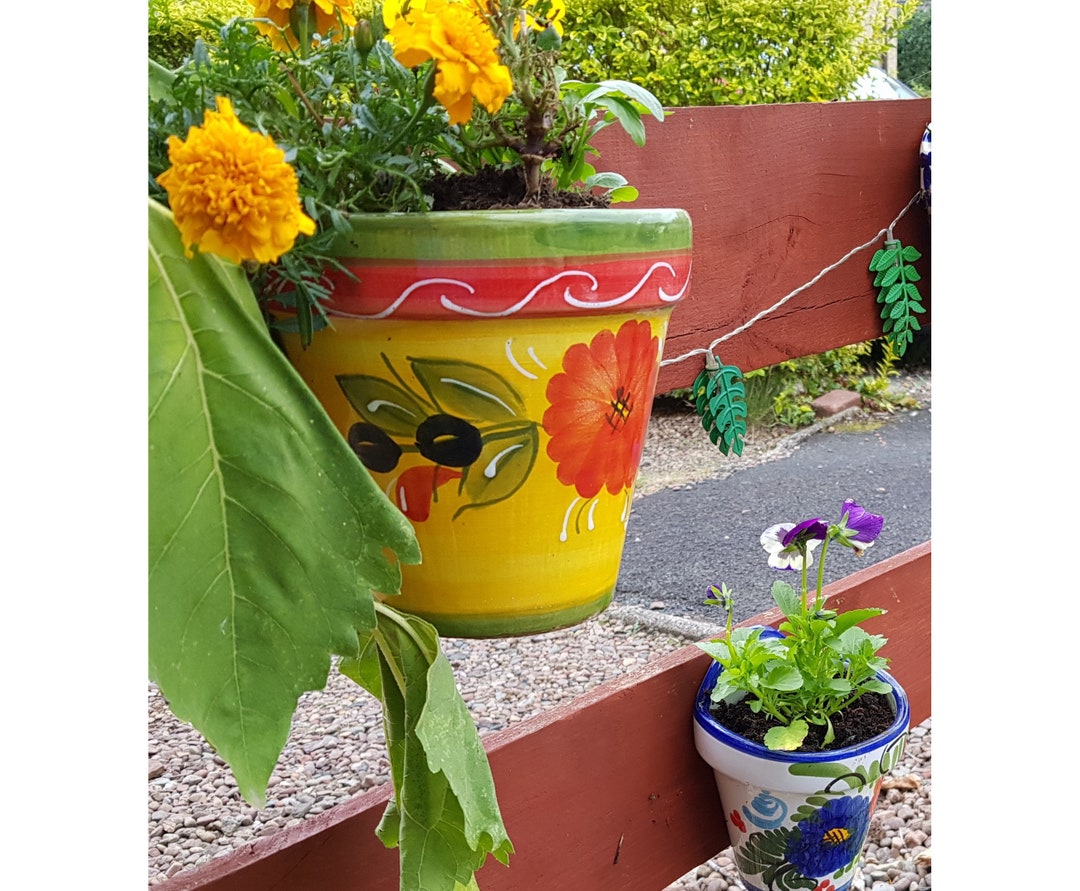 Spanish Glazed Terracotta Wall Planters 17 Cm X 14 Cm in a Wide Range ...