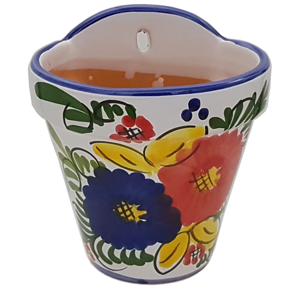 Spanish Glazed Terracotta Wall Planters 21 Cm X 18 Cm in a Set - Etsy UK